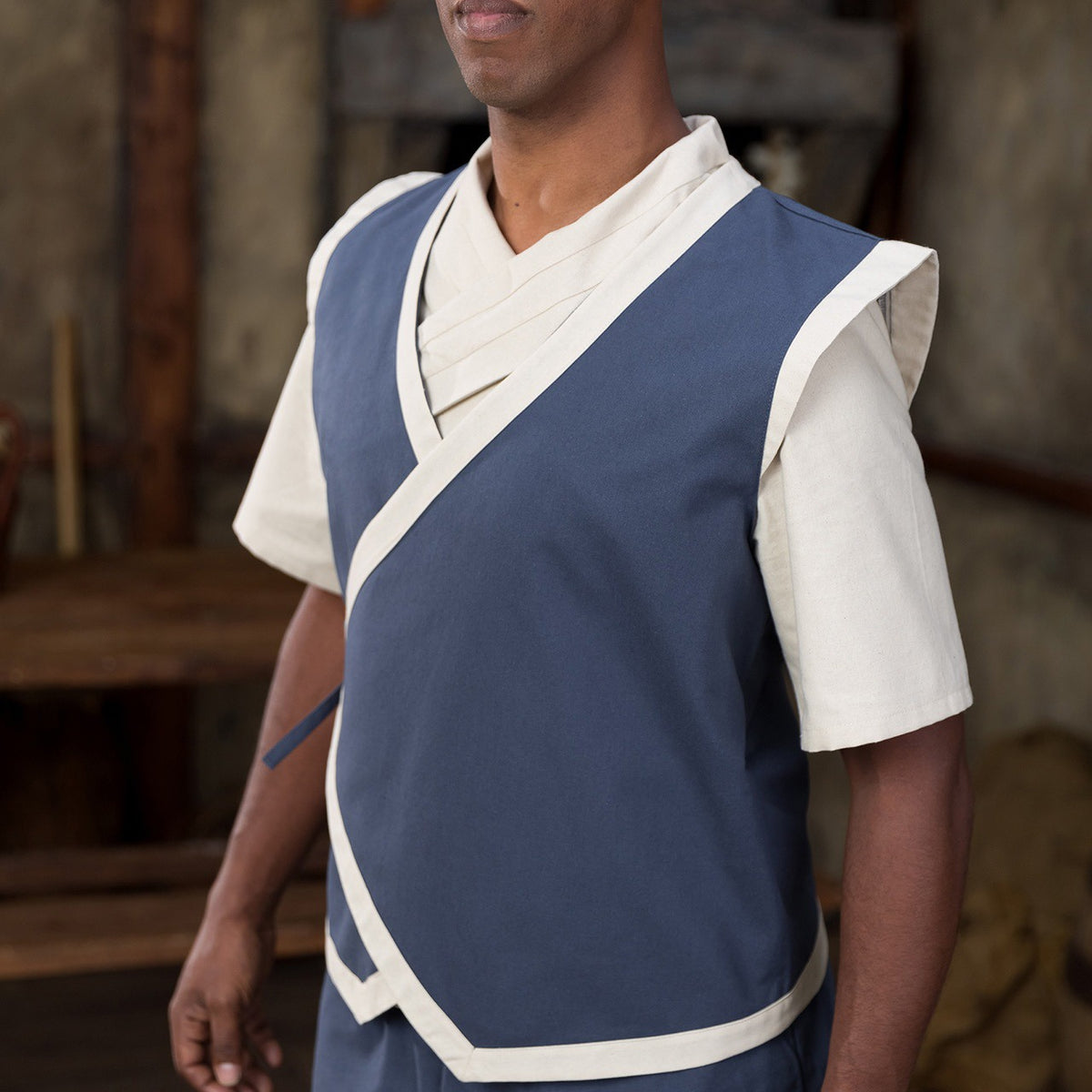 Dungeons & Dragons Monk Vest Woad Blue/Natural